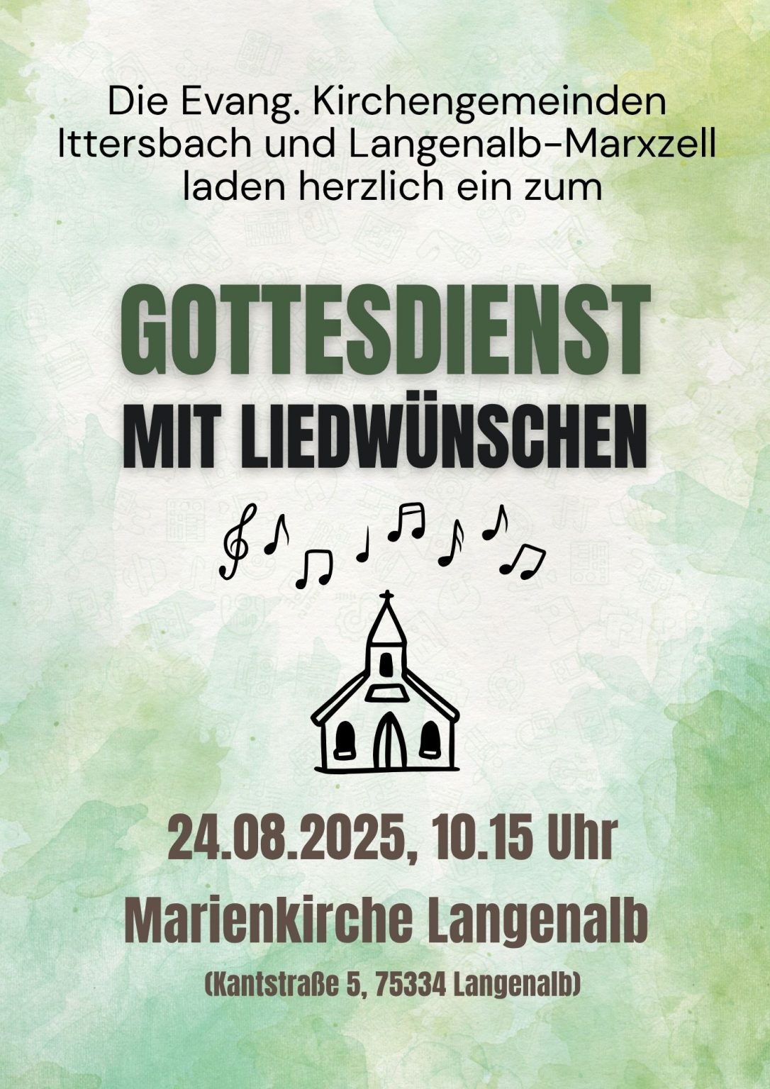 Gottesdienst mit Liedwünschen am 24.08.2025, 10:15 Uhr, Marienkirche ...